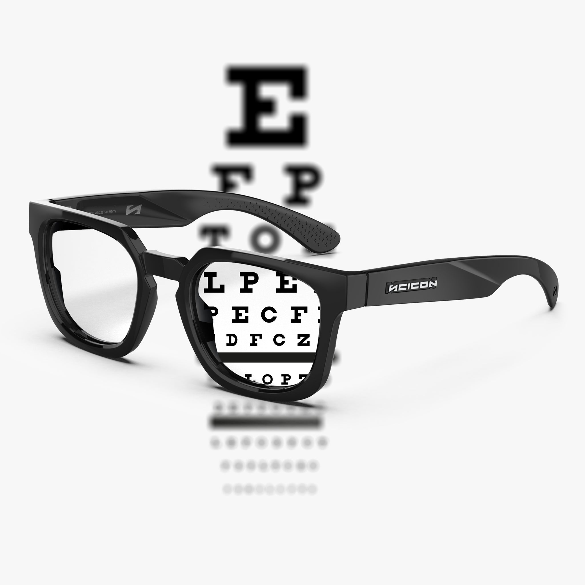 Black Gloss Turcio 2.0 RX Eyewear frame | Scicon Sports