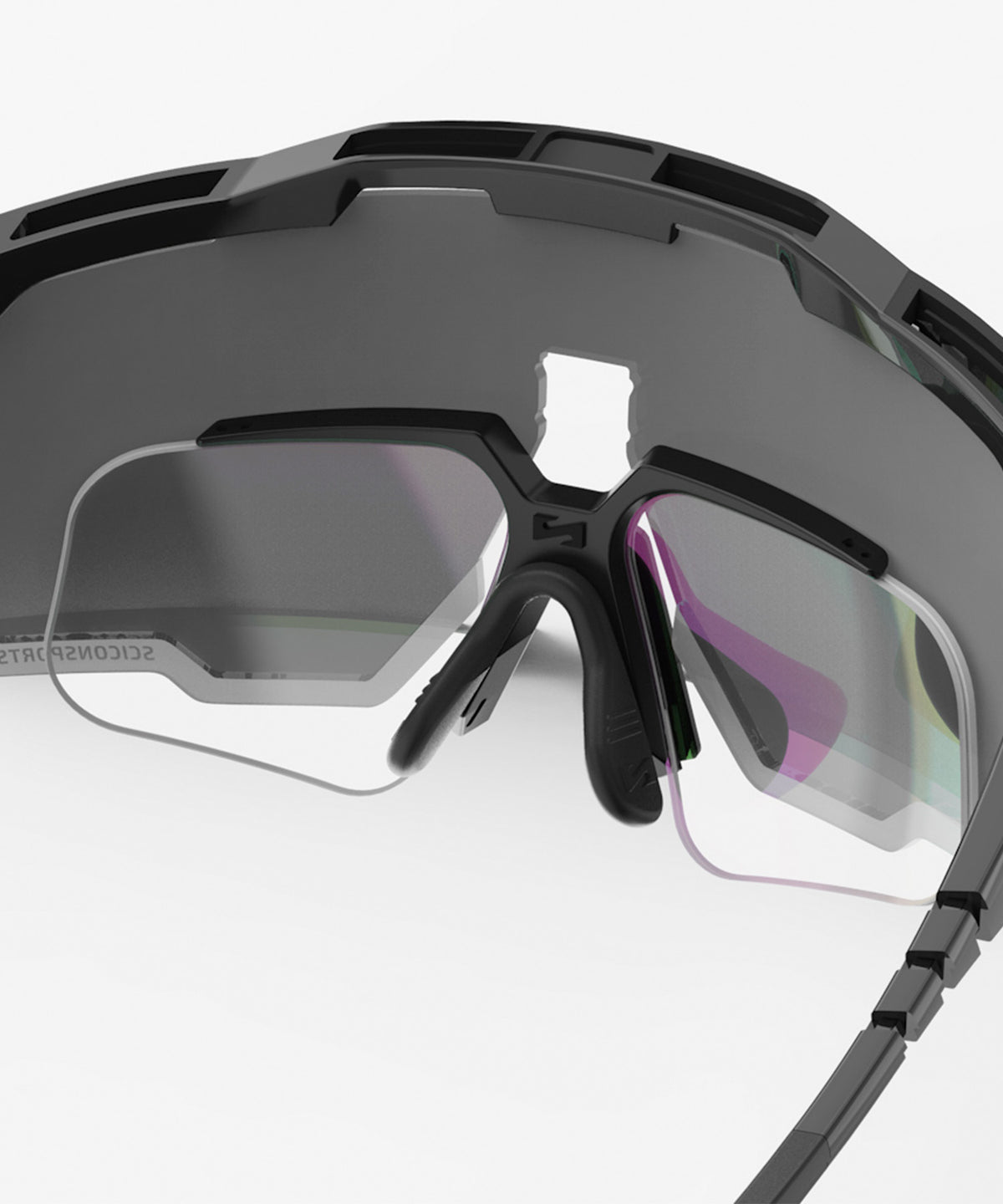 Black/White Metal logo for Scicon eyewear | Scicon Sports