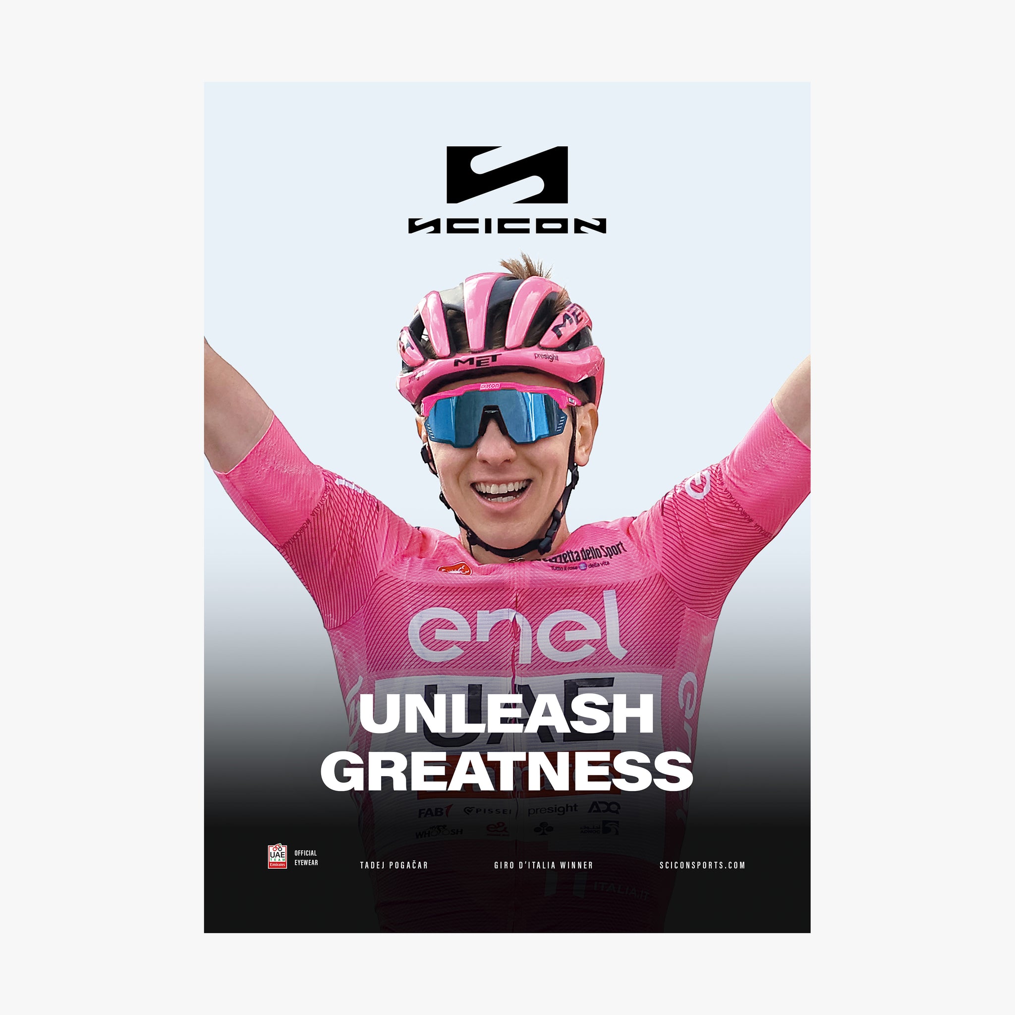 Fabric poster Tadej Pogacar Giro 24 | Scicon Sports