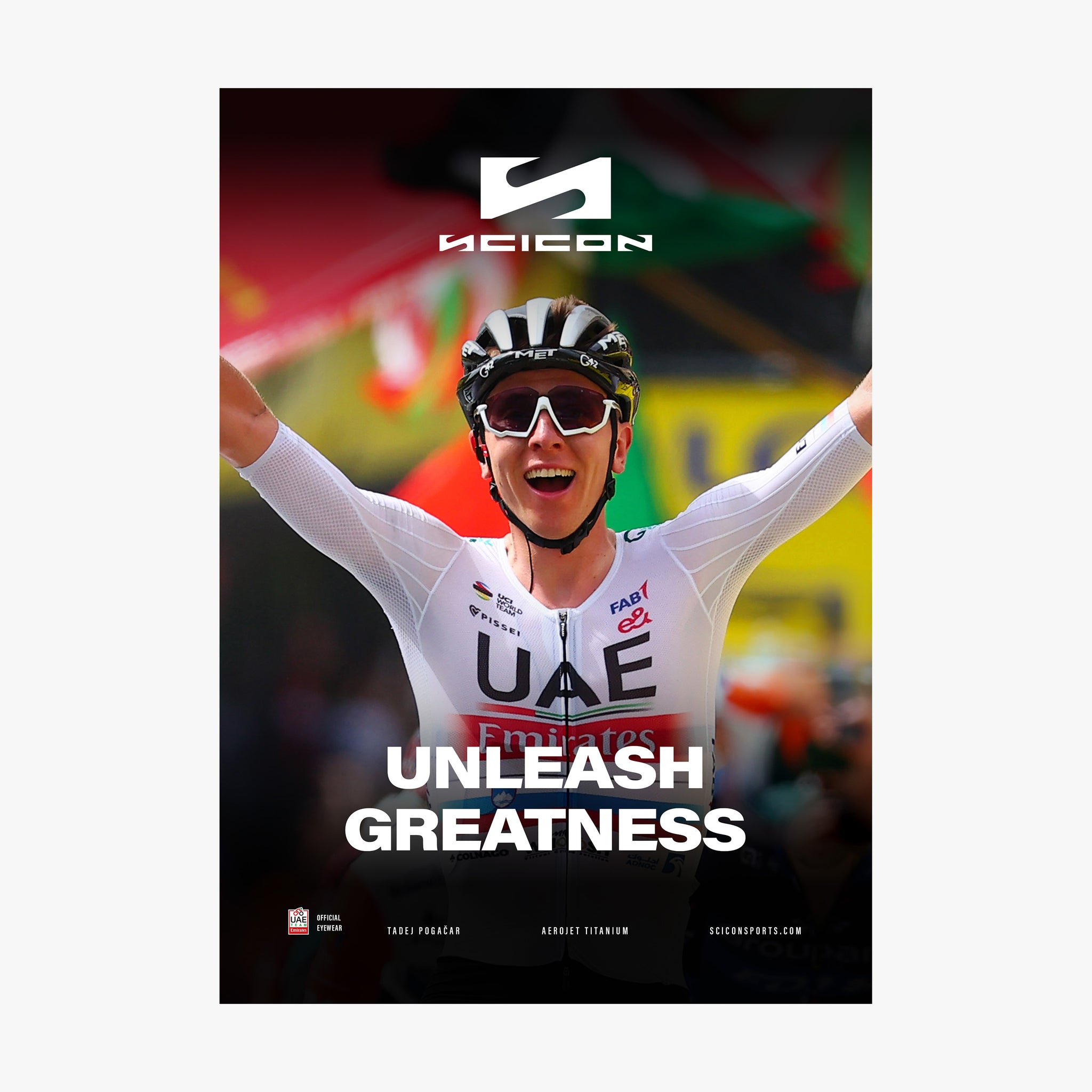Fabric poster Tadej Pogacar Tour de France 24 | Scicon Sports