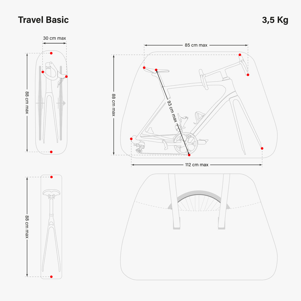 Black Travel Basic Black Soft Bike Bag | Scicon Sports