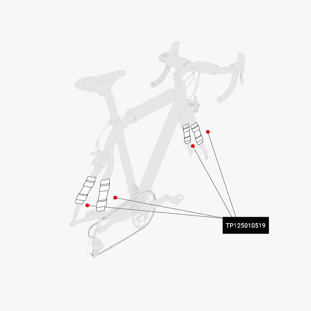 Black Front Fork & Seat Stay Pad Kit | Scicon Sports