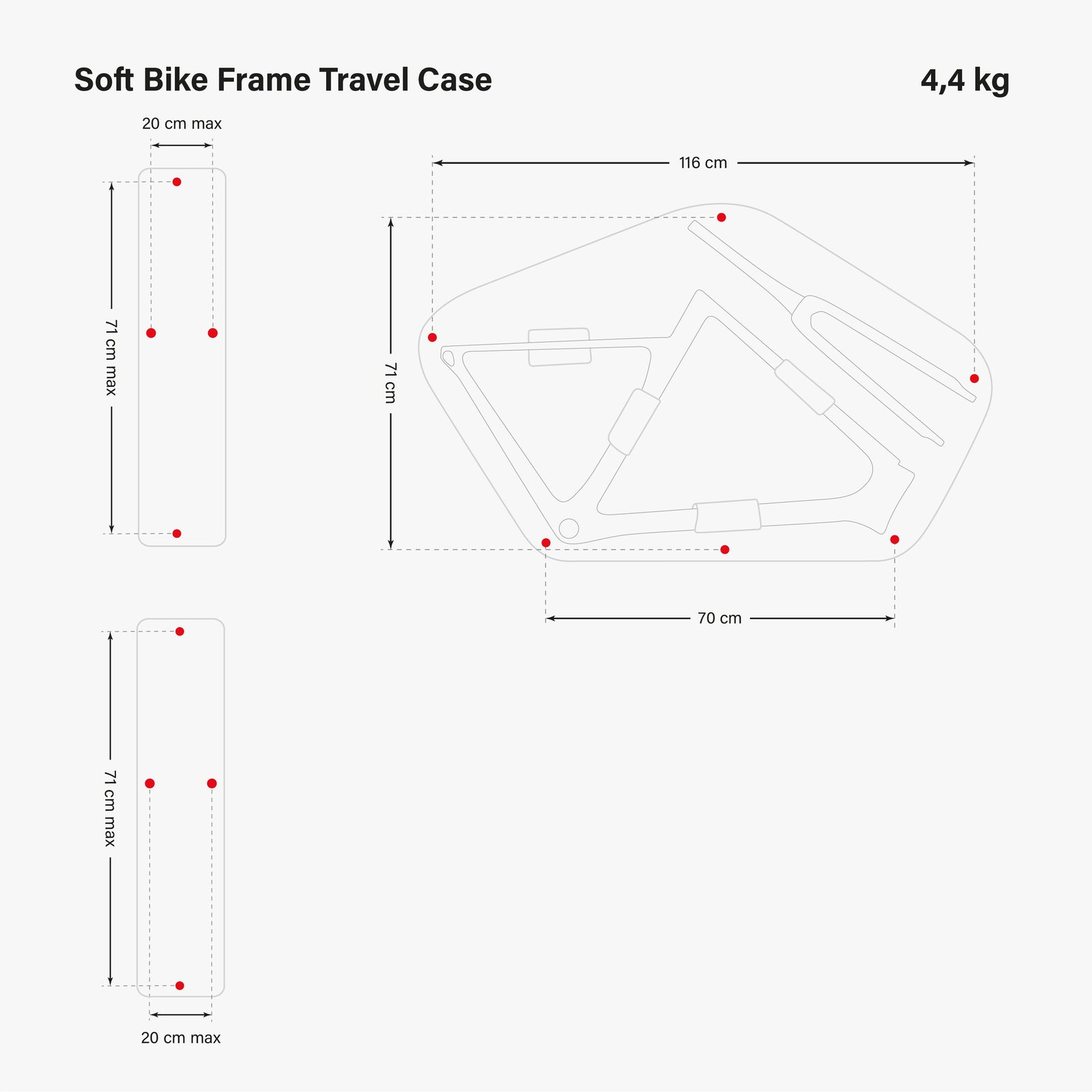 Black Soft Bike Frame Travel Case | Scicon Sports